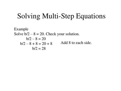 Ppt Mastering Multi Step Equations Solve Complex Problems Easily