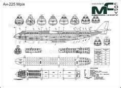 An 225 Mriya 2d Drawing Blueprints 20975 Model Copy Default