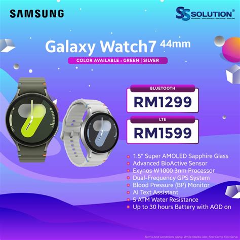 Samsung Galaxy Watch7 Advanced Bioactive Sensor Exynos W1000 3nm Processor 5 Atm Water