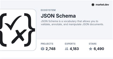 Json Schema Ecosystem Directory Marketdev