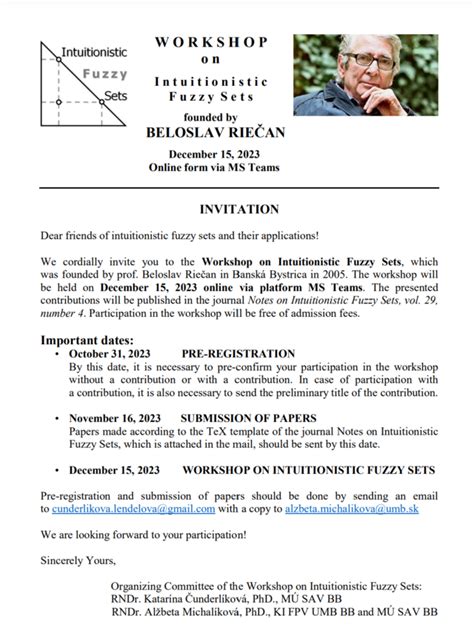 Iwifs 2023 From Ifigenia The Wiki For Intuitionistic Fuzzy Sets And Generalized Nets