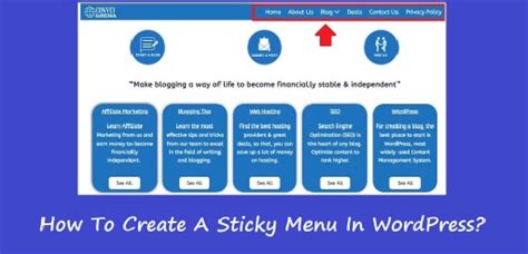 How To Create Sticky Menu In Wordpress Site My Blog Master