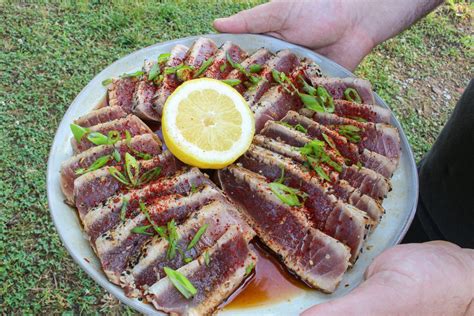 Seared Tuna Tataki Recipe Over The Fire Cooking