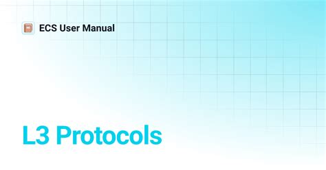 L3 Protocols ECS User Manual