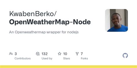 GitHub KwabenBerko OpenWeatherMap Node An Openweathermap Wrapper For