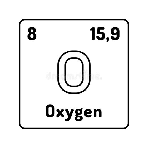 Oxygen Chemical Element Color Icon Vector Illustration Stock Vector