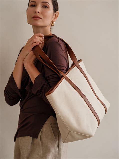 Structured Tote Bag Dāl The Label Tan