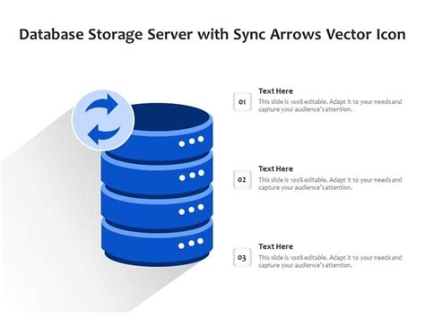 Database Storage Server With Sync Arrows Vector Icon Ppt Powerpoint