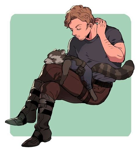 Starlord And Rocket Guardians Of The Galaxy Cr 太空舞棍 Guardianes