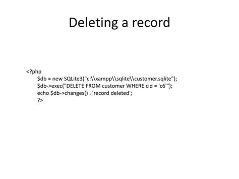 Ppt Introduction To Sqlite Powerpoint Presentation Free Download
