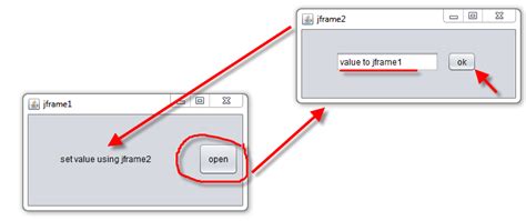 Java How To Pass Value Between Two Jframes Stack Overflow