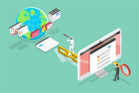 3d Isometric Flat Conceptual Illustration Of Web Search Seo Algorithm