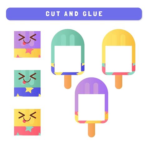 워크시트 잘라내기 및 붙이기 프리미엄 벡터