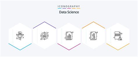 Data Science 25 Line Icon Pack Including Error Document Strategy