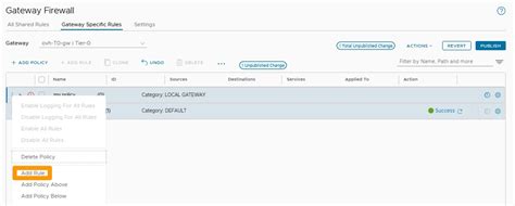 Gateway Firewall Management In NSX Support Guides