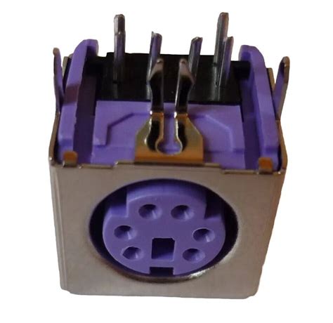 Ps 2 Ps2 Socket Din Built In Connectors Mounting Clutch Solder Socket Purple Ebay