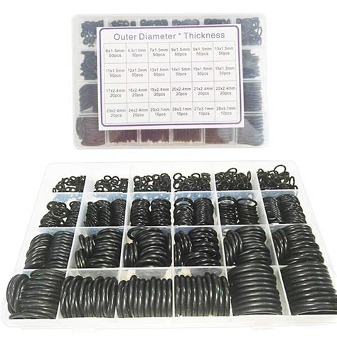 Rubber O Ring Kit O Ring Assortment Kit Set 24 Sizes 740pcs Nbr O Ring