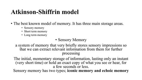 Memory Psychology Ppt