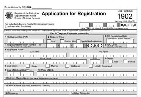 How To Register As A New Taxpayer With BIR Form 1902 A Definitive Guide FilipiKnow