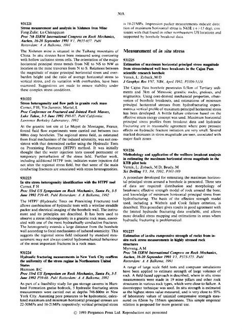 Pdf Estimation Of In Situ Compressive Strength Of Rocks From In Situ Rock Stress Measurements