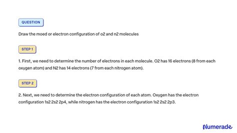 Solved Draw The Moed Or Electron Configuration Of O2 And N2 Molecules
