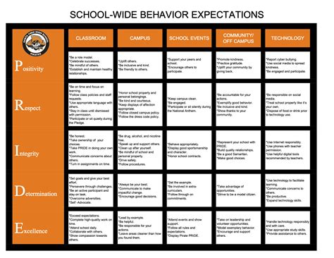 Positive Behavior Support Chart