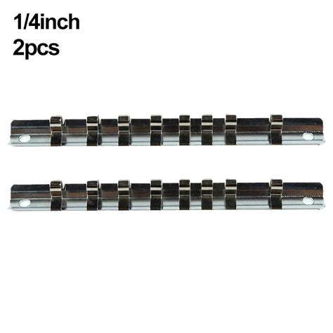 Socket Rack Holder Socket Organizer Inch With Clips On Rail Tool Socket Clip Rail
