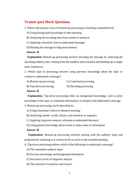 Model Questions 1 Pdf Speech Information