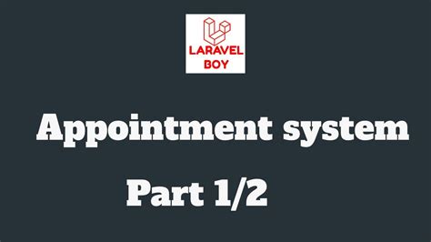 Laravel Project Appointment System Part 1 Youtube