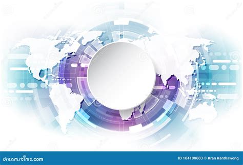 Vector Digital Global Technology Concept Abstract Background Stock Vector Illustration Of