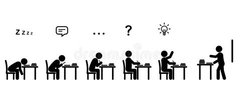 Classroom Evolution Stock Vector Illustration Of Learn 109266533