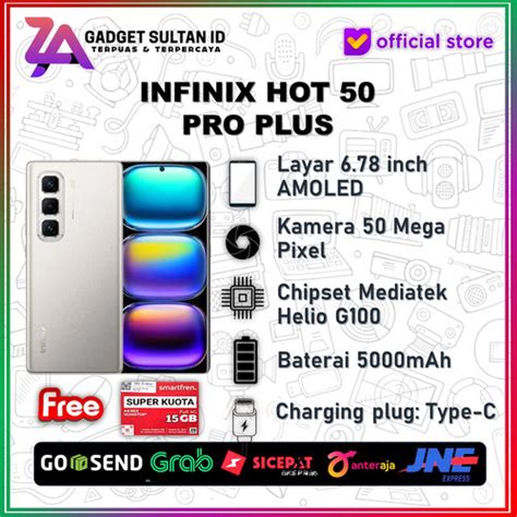 Promo INFINIX Hot 50 Pro Plus 128GB 8GB RAM 256GB 8GB RAM Garansi Resmi Indonesia Cicil 0 3x