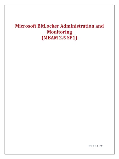 Microsoft Bitlocker Administration And M Pdf Group Policy Internet Information Services