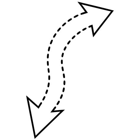 Geometric Abstract Flat Vector Illustration Arrow Pointing Right Left