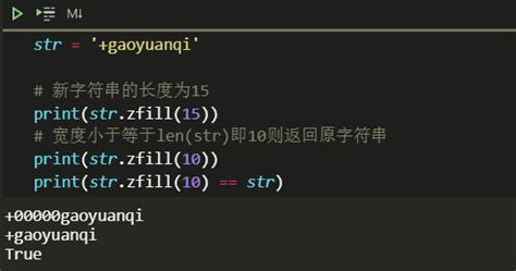 python字符串操作 zfill 方法用0填充前缀 雨园博客