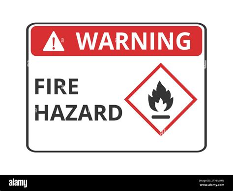 Warning Fire Hazard Symbol Stock Vector Image And Art Alamy