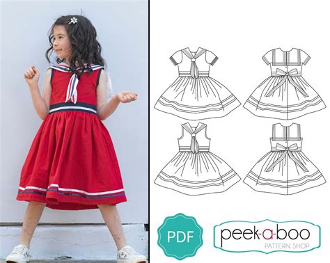 Anchors Aweigh Sailor Dress Vintage Sailor Dress Pattern Etsy