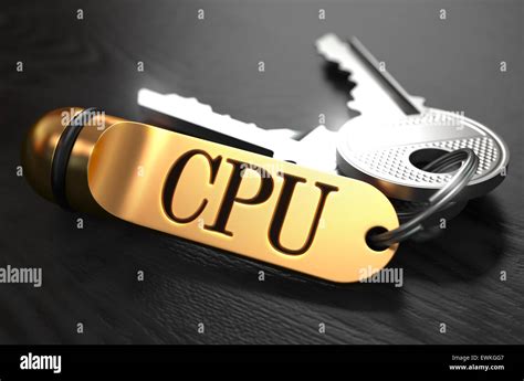 CPU Concept Keys With Golden Keyring Stock Photo Alamy