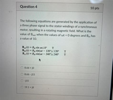 Solved Question 4 10 Pts The Following Equations Are