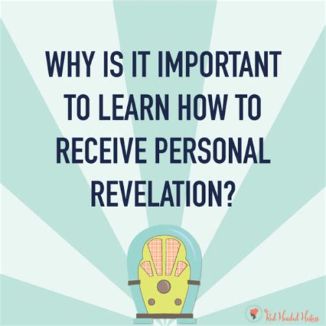 How Do I Receive Personal Revelation