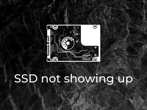 ssd not showing up what to do when a new ssd is not detected