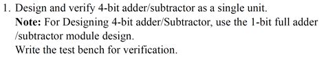 Solved Design And Verify Bit Adder Subtractor As A Single Chegg Com