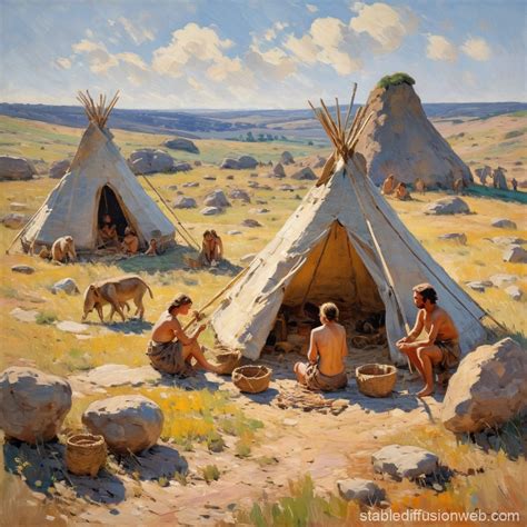 Stone Age Mankind Prompts Stable Diffusion Online