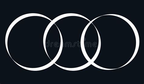 Intersecting Overlapping Circles Rings Element Stock Vector Illustration Of Interlink