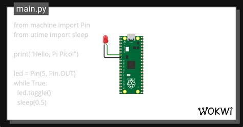 Blinkledmicropython Wokwi Esp32 Stm32 Arduino Simulator