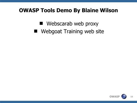 Introduction To Owasp Ppt