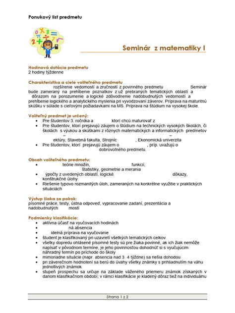 Ponukovy List Sem1 Pdf