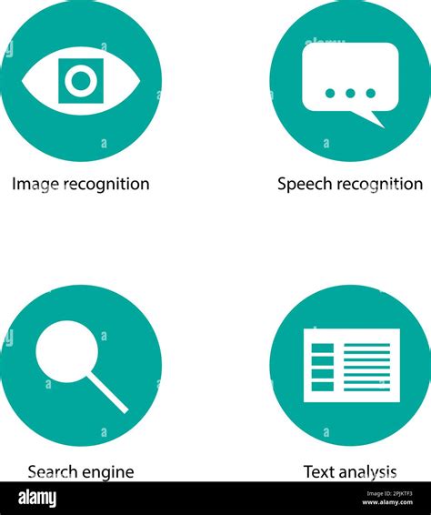 Artificial Intelligence Cognitive Services Icons Image Recognition