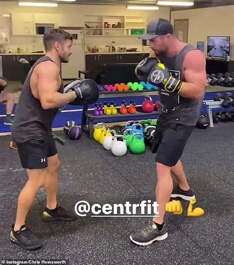Chris Hemsworth Flaunts His Bulging Biceps In An Intense Boxing Workout