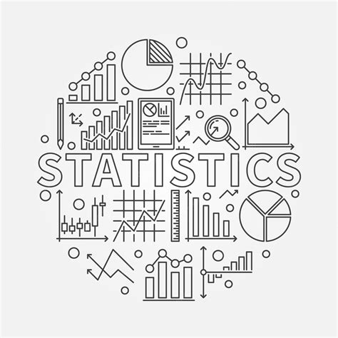 Premium Vector Statistics Subject Vector Illustration In Thin Line Style